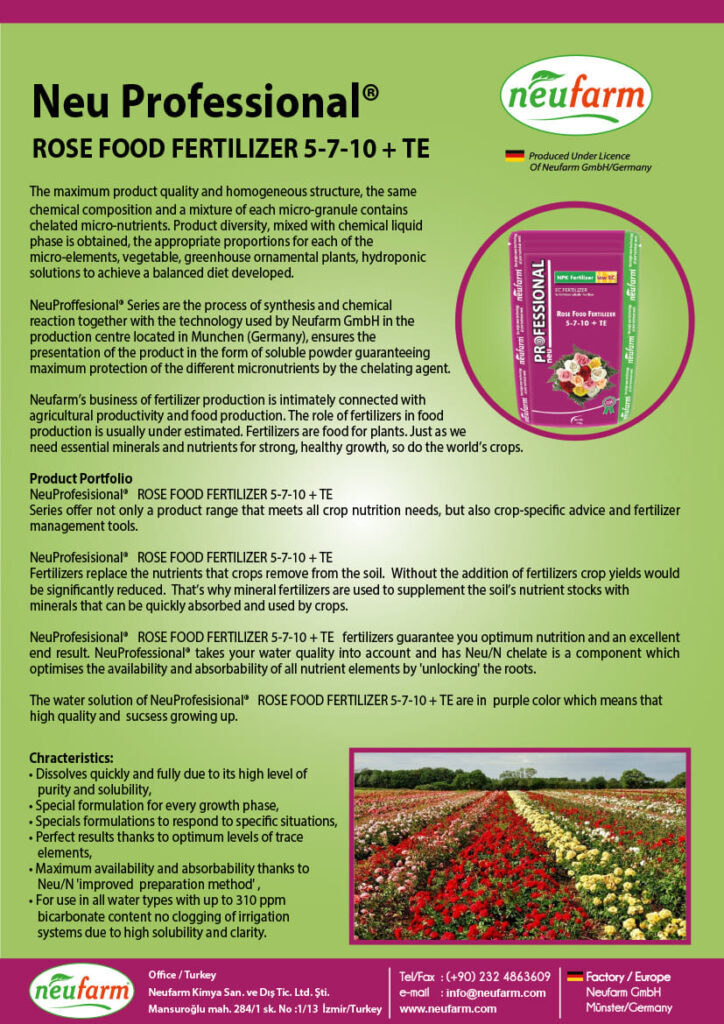 Neu Professional® Rose Food Fertilizer - Neufarm