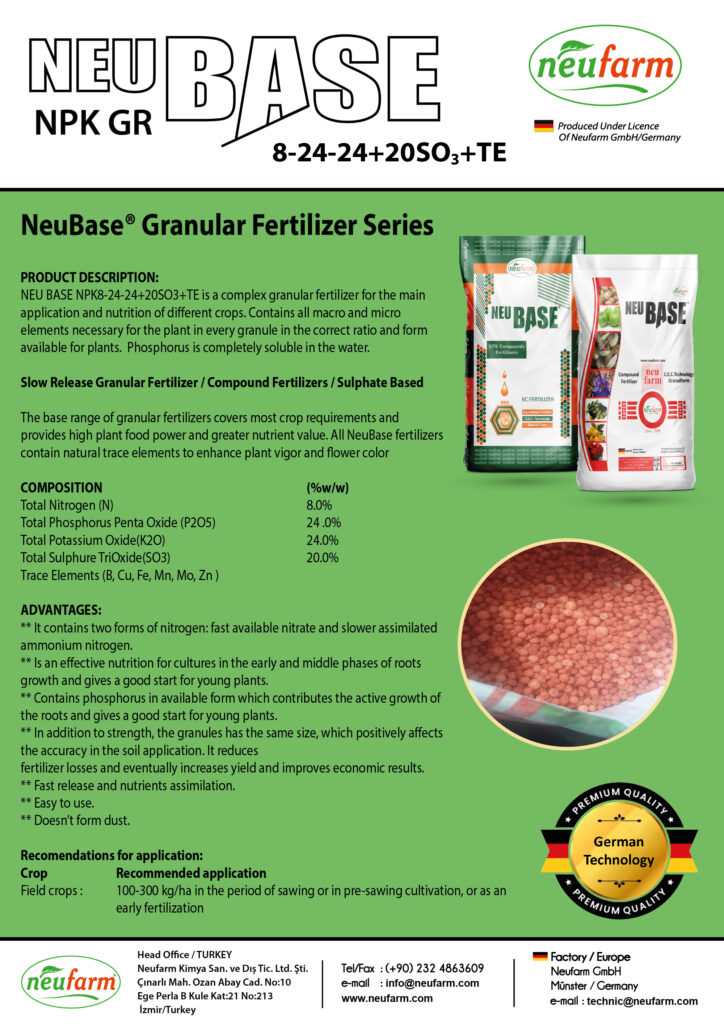 Neu Base Granular® 8 - 24 - 24 + 20SO3 + TE - Neufarm